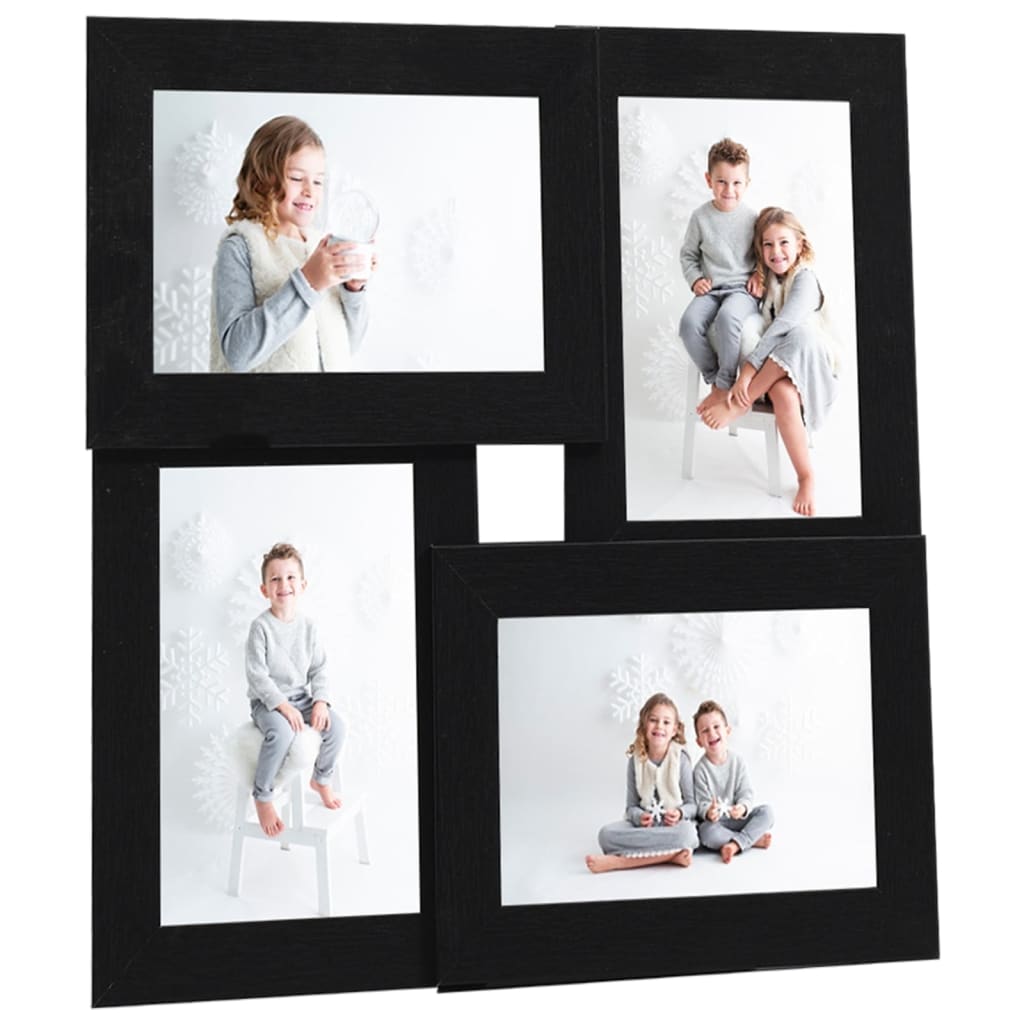Collage de cadres photo pour photo de 4x (10x15 cm) Noir MDF | Leroy Merlin