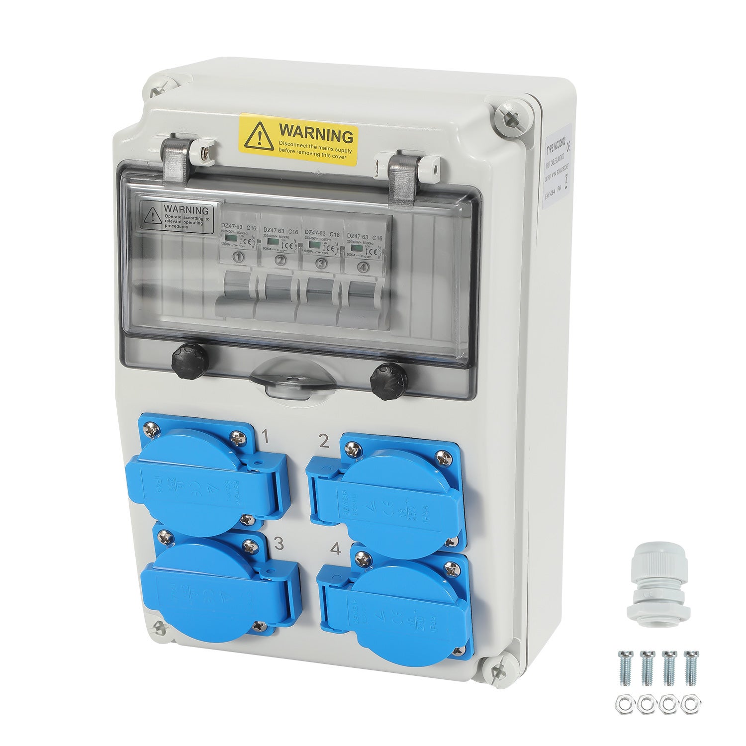 Distributore di corrente da costruzione, a parete con interruttore di ...