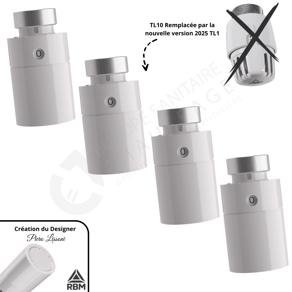 Pack de 4 Têtes Thermostatique TL1 RBM | Leroy Merlin