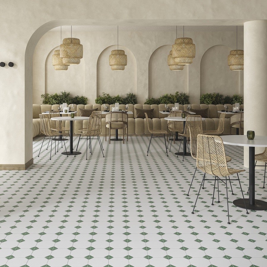 Carrelage Cabochon Chic Green 33x33cm Imitation Carreaux Ciment | Leroy ...