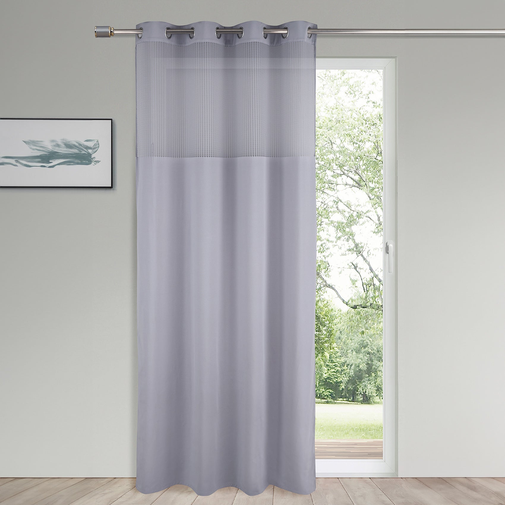 Rideau pour cabine d'essayage - Gris - 150x260 cm - Polyester | Leroy ...