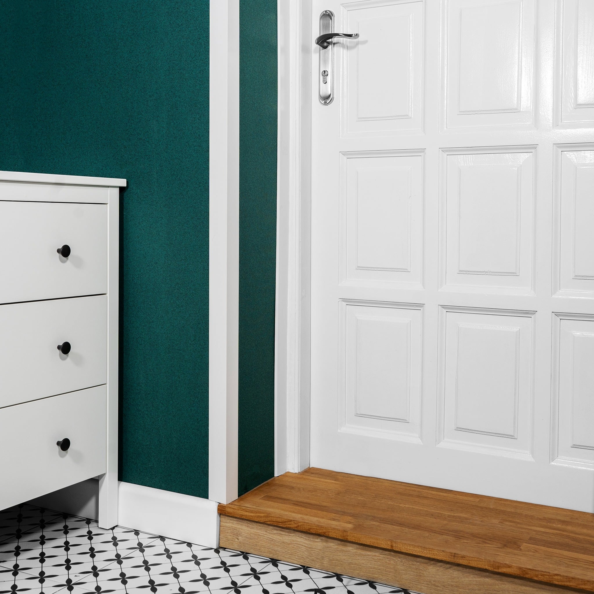 QUEST Perfil angular de PVC, 40x40 mm ángulo rígido, perfil decorativo ...