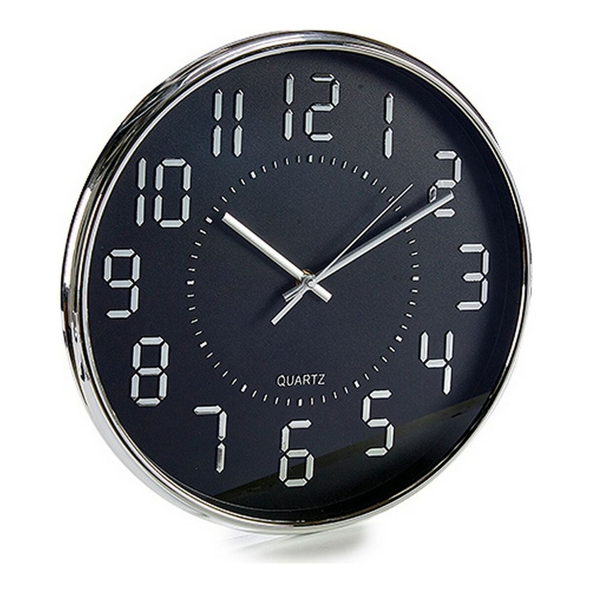 Reloj de Pared Negro Gris Blanco Plástico Vidrio 33 x 4 x 33 cm ...