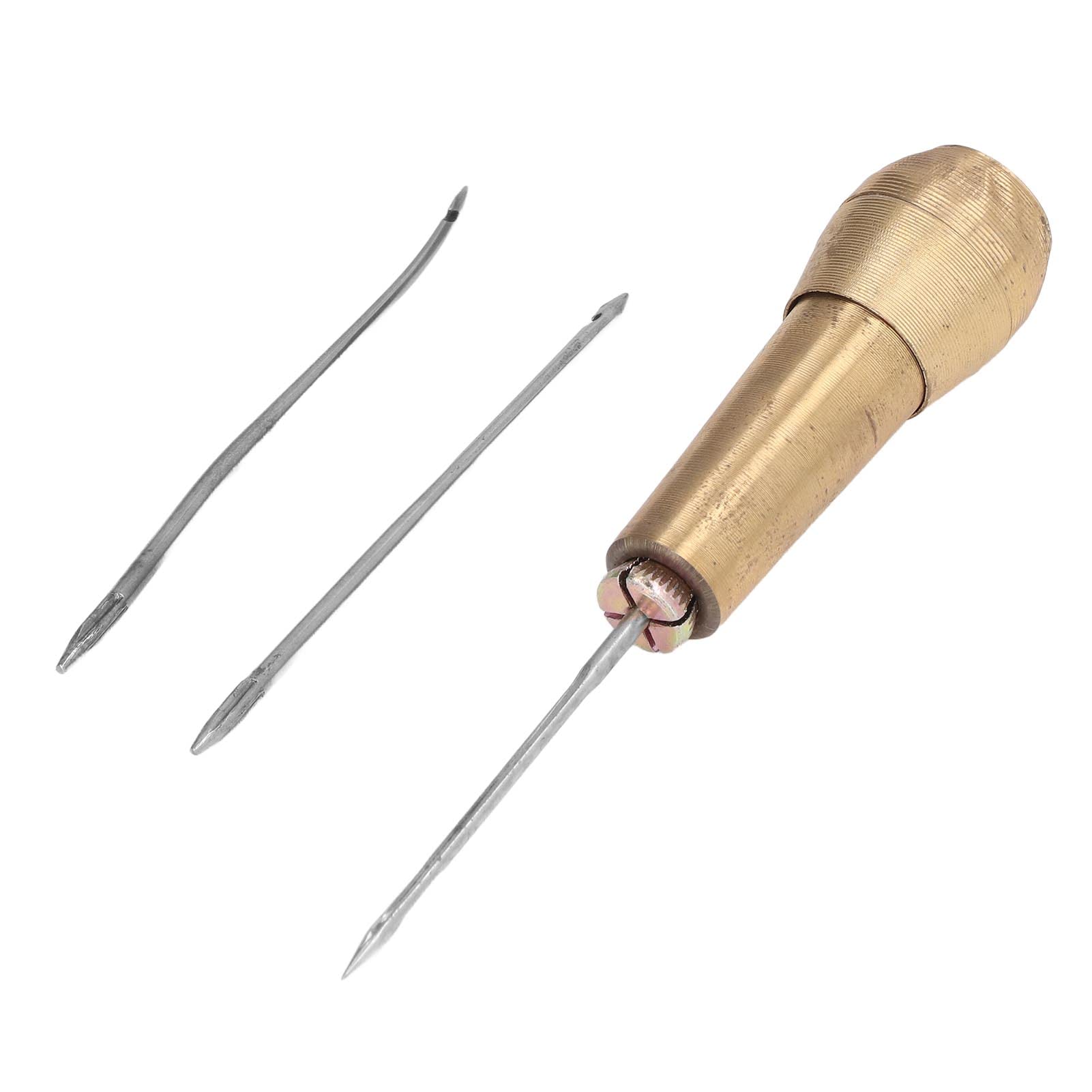 Kit d'outils pour couture à la main en cuir avec poinçon et aiguille ...