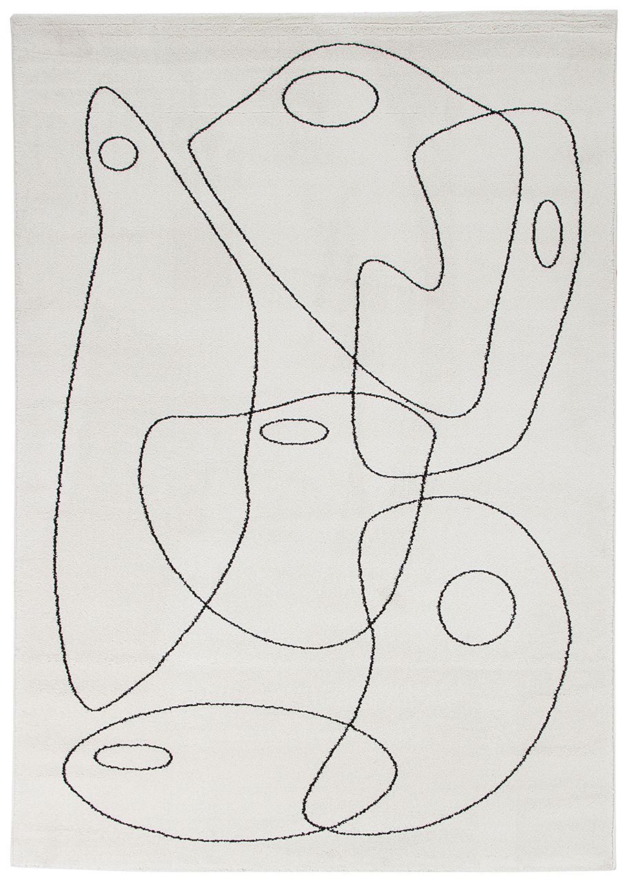 TAPIS ATELIER IVORY BLACK 190x133 | Leroy Merlin