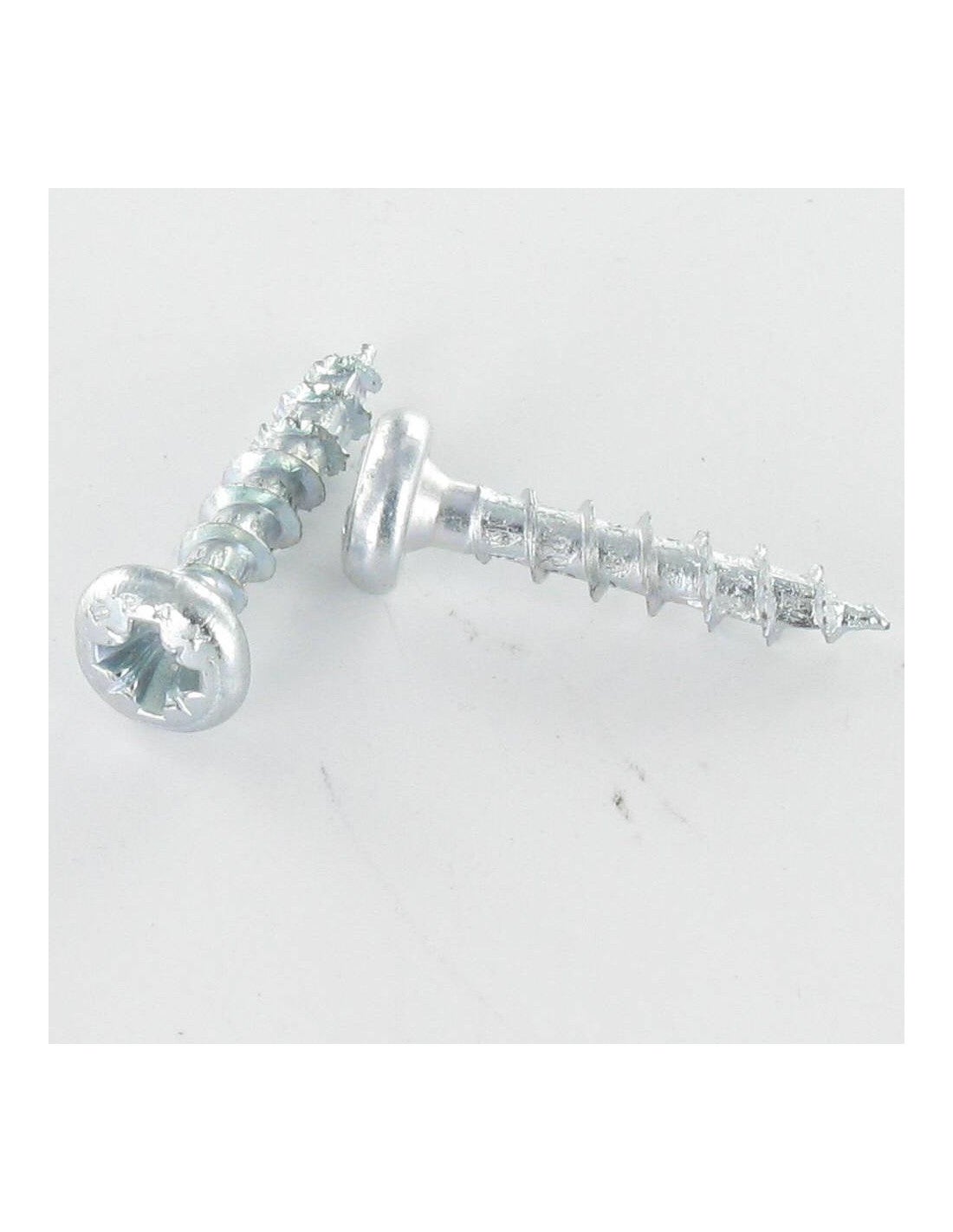 Vis à bois aggloméré tête ronde emp Pozidriv acier zingué blanc ...