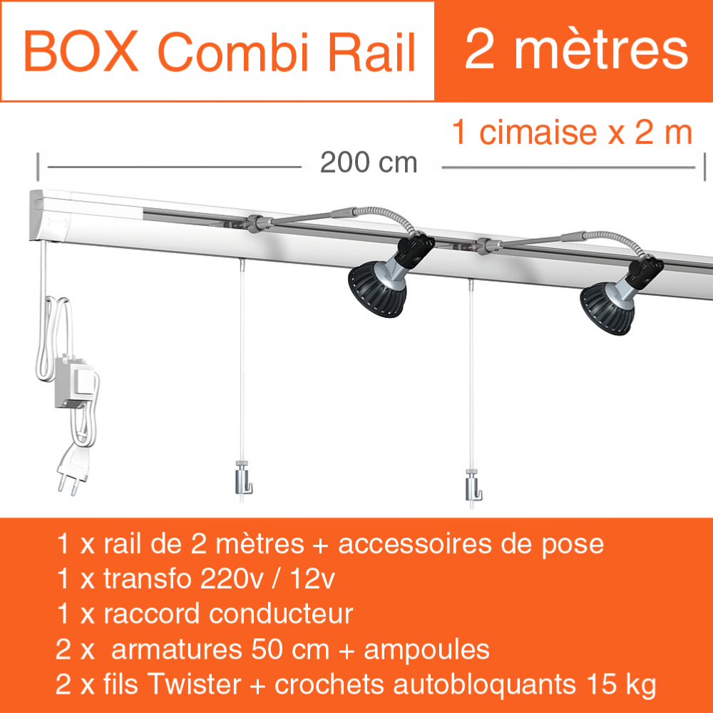 Cimaise Box Artiteq Combi Rail PREMIUM - Kit accrochage tableau 2 ...