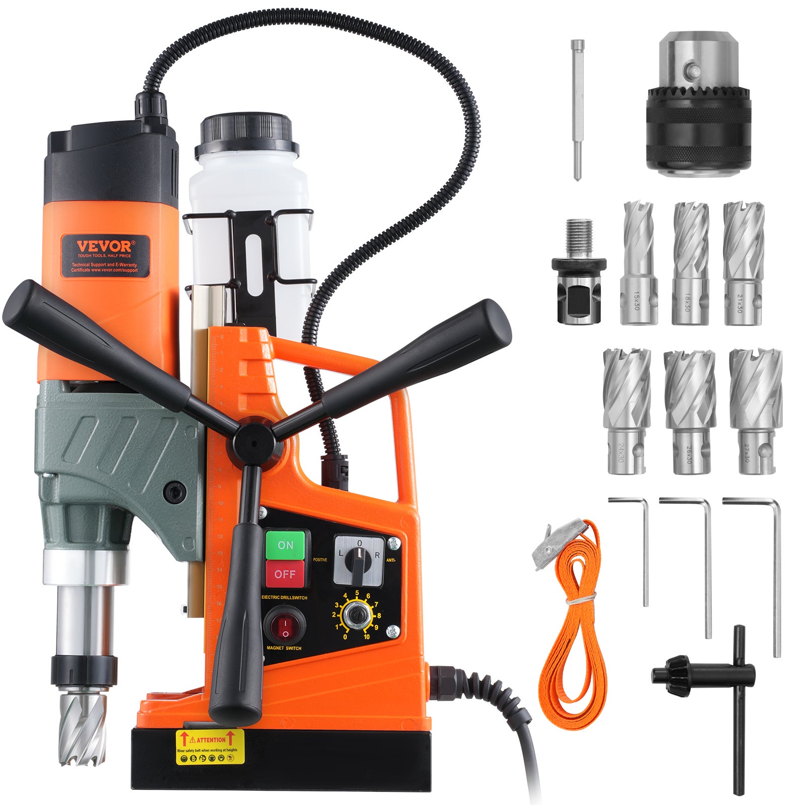 Perceuse Magnétique,VEVOR Perceuse à Colonne Portable 1450W,12800N,800 ...