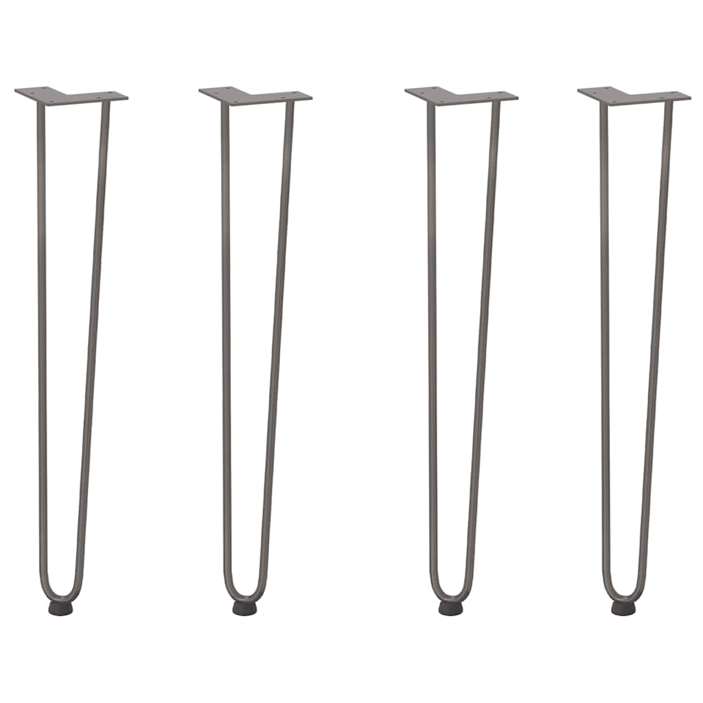 Patas mesa tipo horquilla 4 uds | Patas de muebles acero macizo acero ...