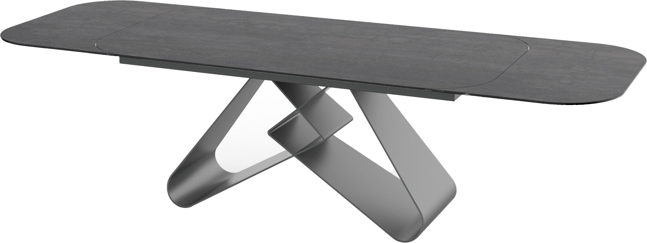 Table de salle à manger extensible design plateau en Céramique italien et pieds en métal L.180 ...