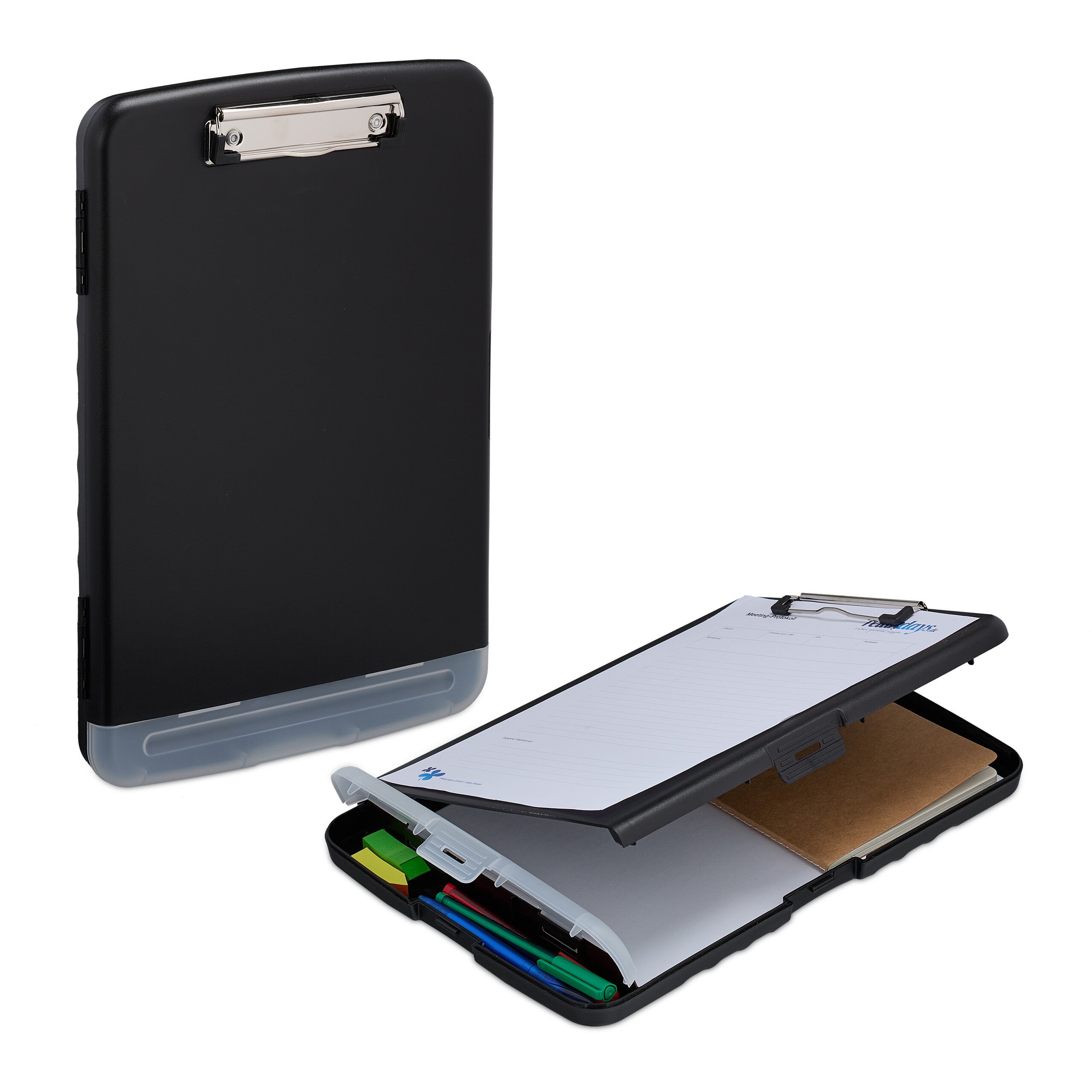 Relaxdays Support d’écriture avec compartiment, lot de 2, pince, HxLxP ...