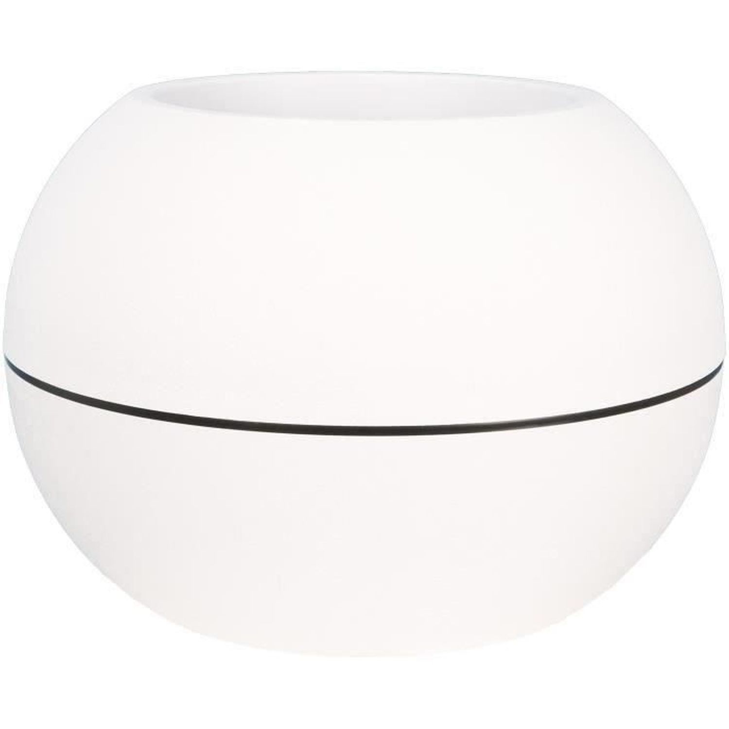 Bac à fleurs rond GRANIT BOULE - Plastique Ø 40 cm - Blanc - Riviera ...