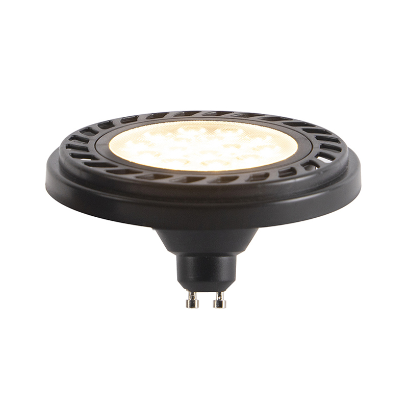 LUEDD LED GU10 dimmable AR111 noir 8W 600 lm 2700K | Leroy Merlin