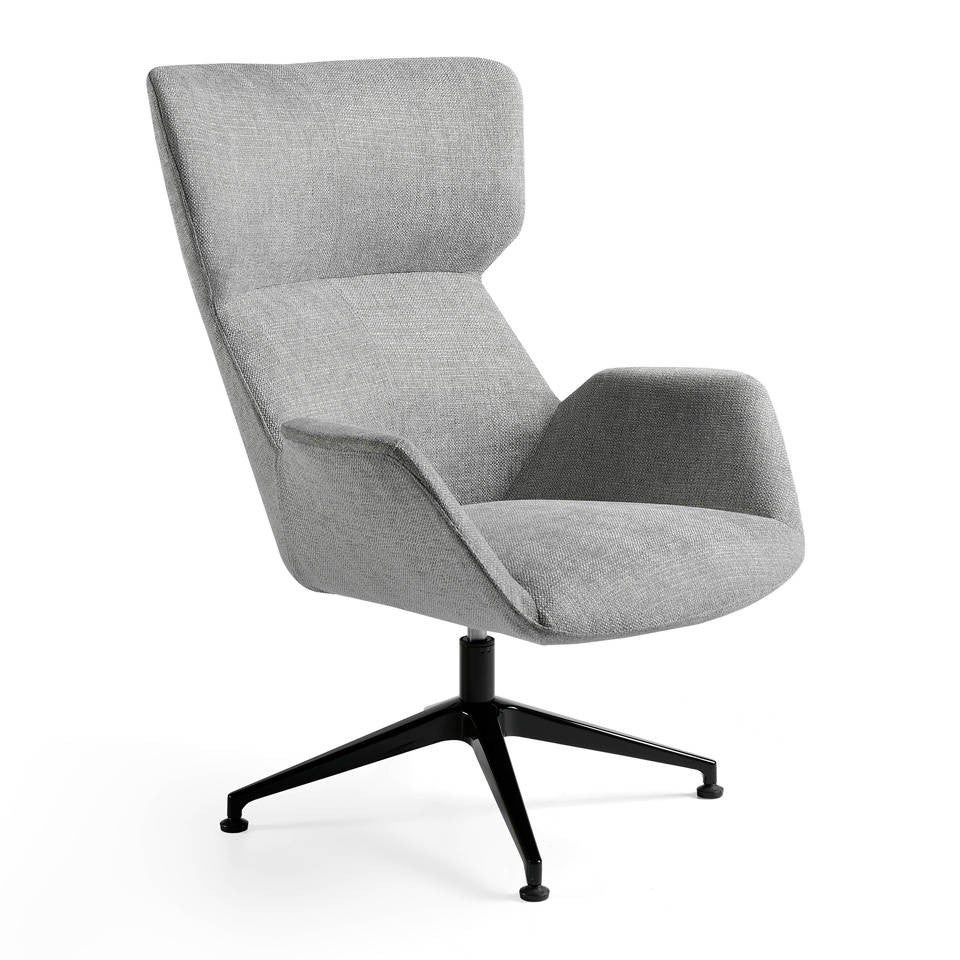 Fauteuil pivotant tissu et pieds acier Nolany-Couleur DUO 07 | Leroy Merlin