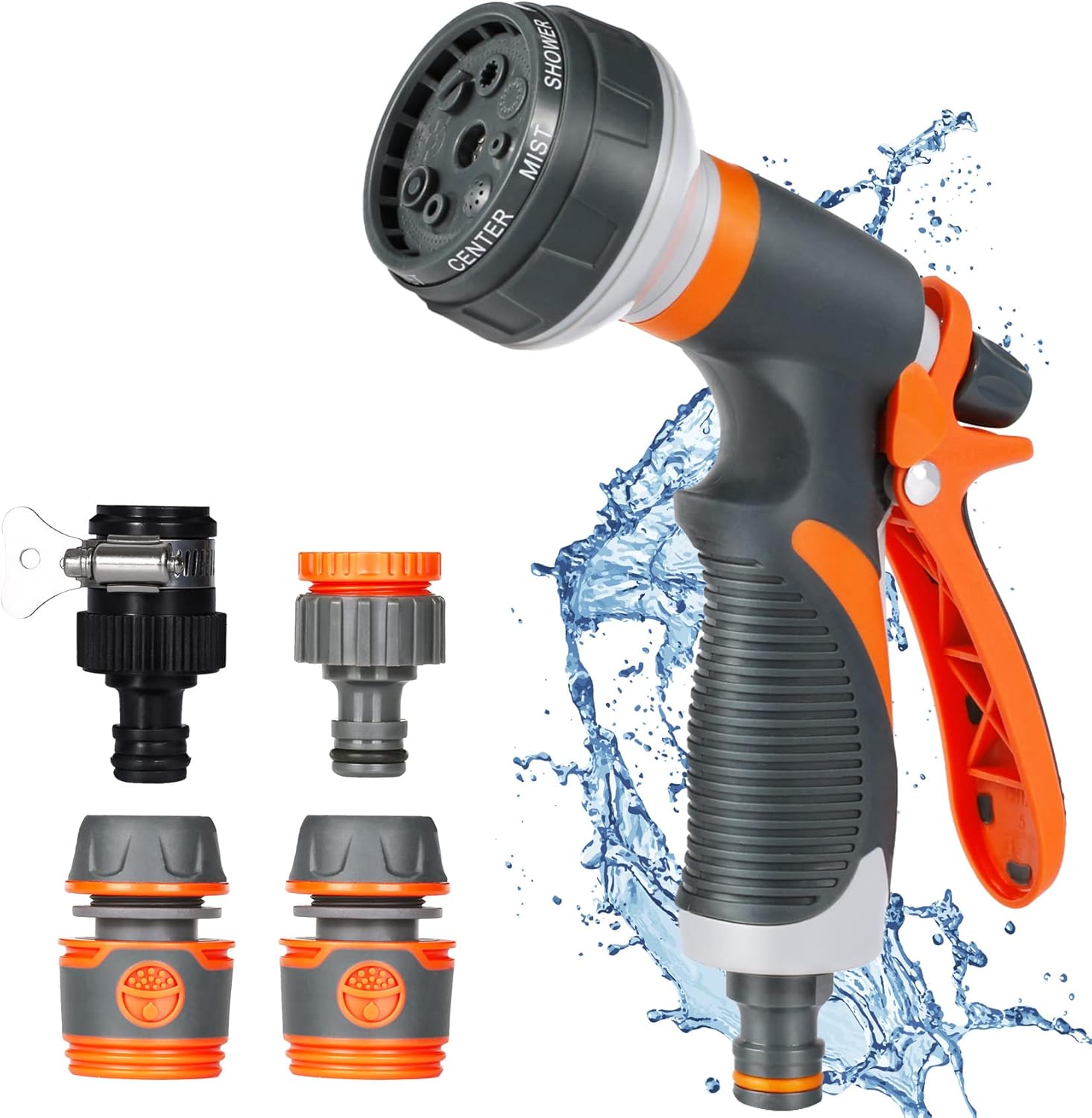 Pistolet d'arrosage, Pulvérisateur de Jardin, 8 Modes d'Arrosage ...
