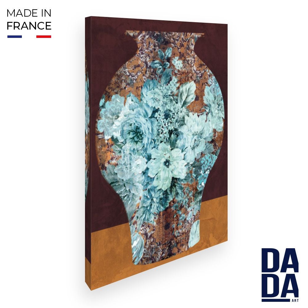 Toile Fleurs vase / 100x140cm / Fabriqué en France / DADA ART | Leroy ...