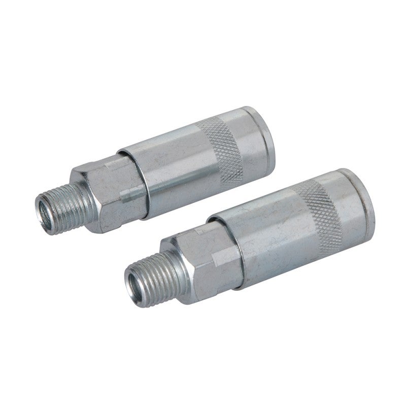 Silverline 794320 Air Line Quick Coupler 2pk 1/4" BSP | Leroy Merlin