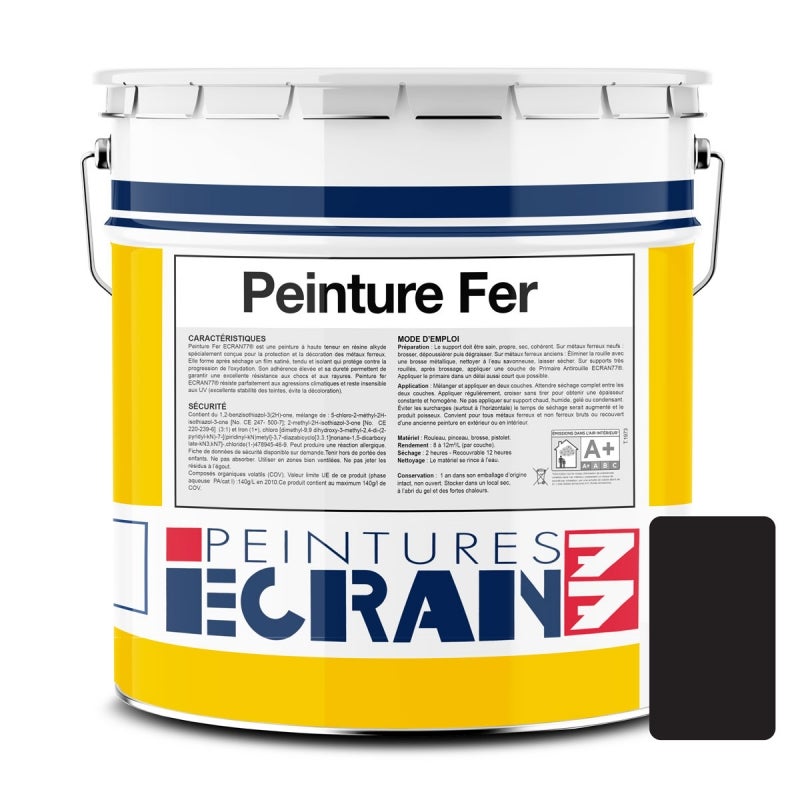 Peinture fer professionnelle, satin, peinture opacifiante, sans odeur ...