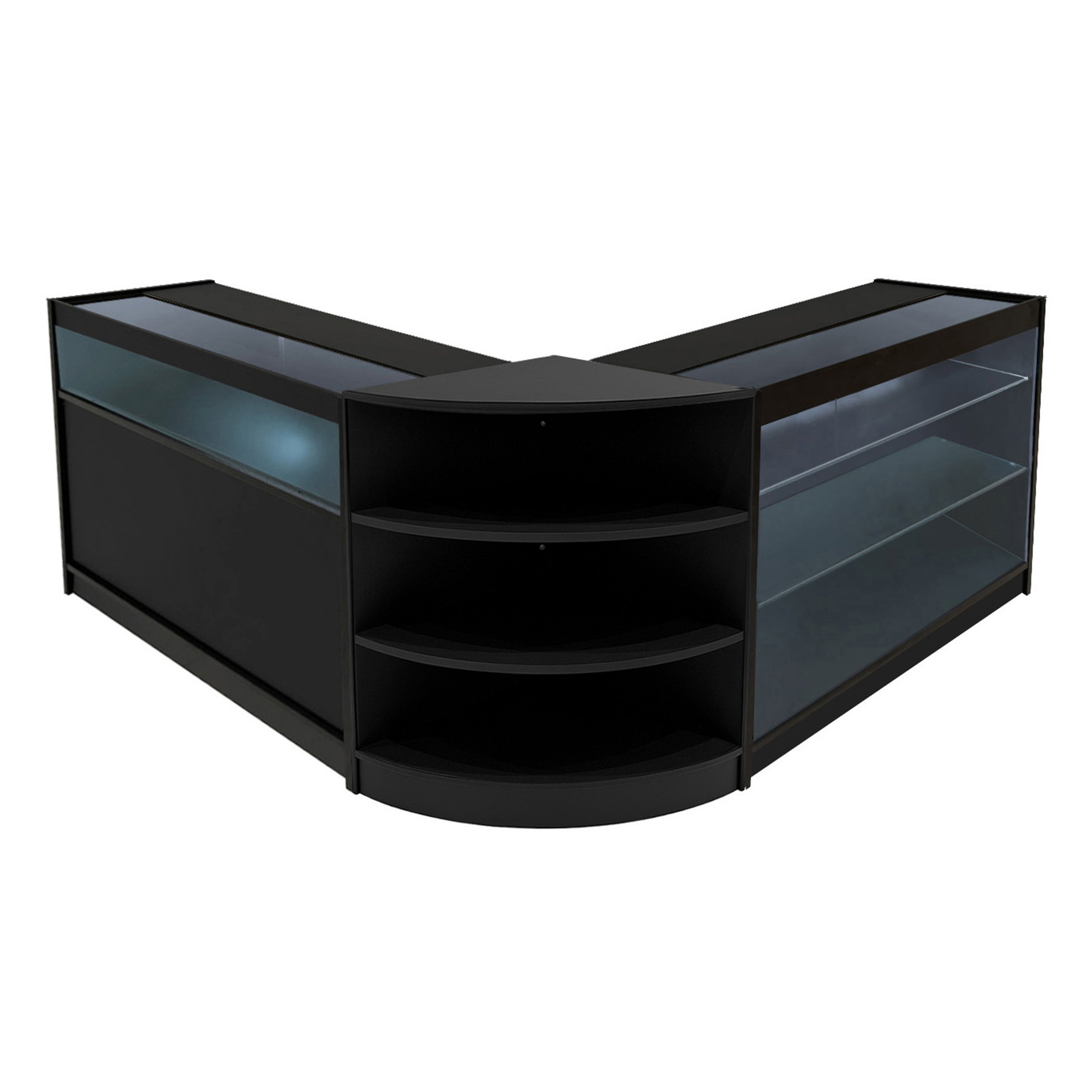 Set Mostradores Comerciales "CALLIOPE" | Negro | K1200+C1200+LM60 | MDF ...