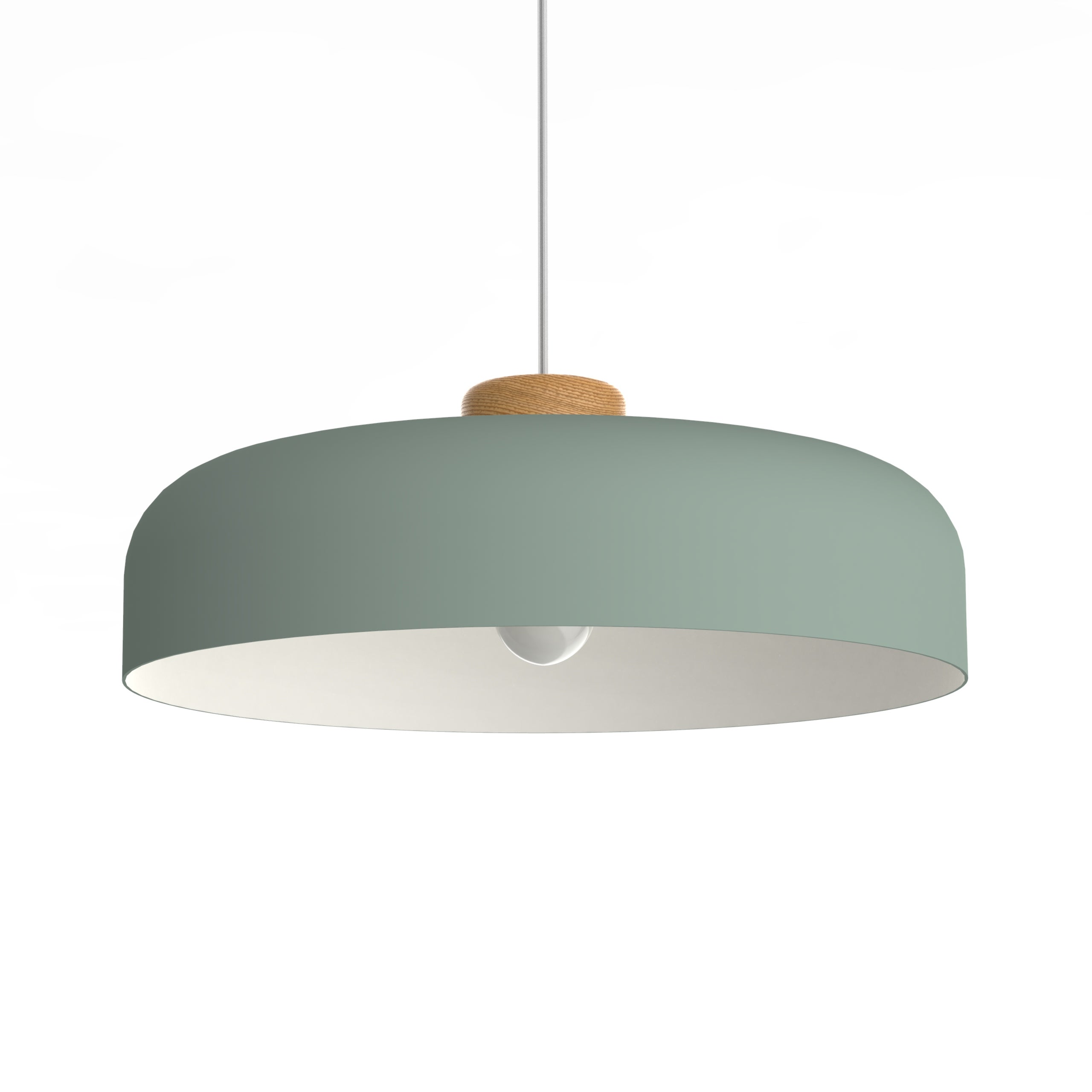 LUMICOM | BOIS Lámpara pendiente, 1XE27, max 42W, metal, verde glacial ...