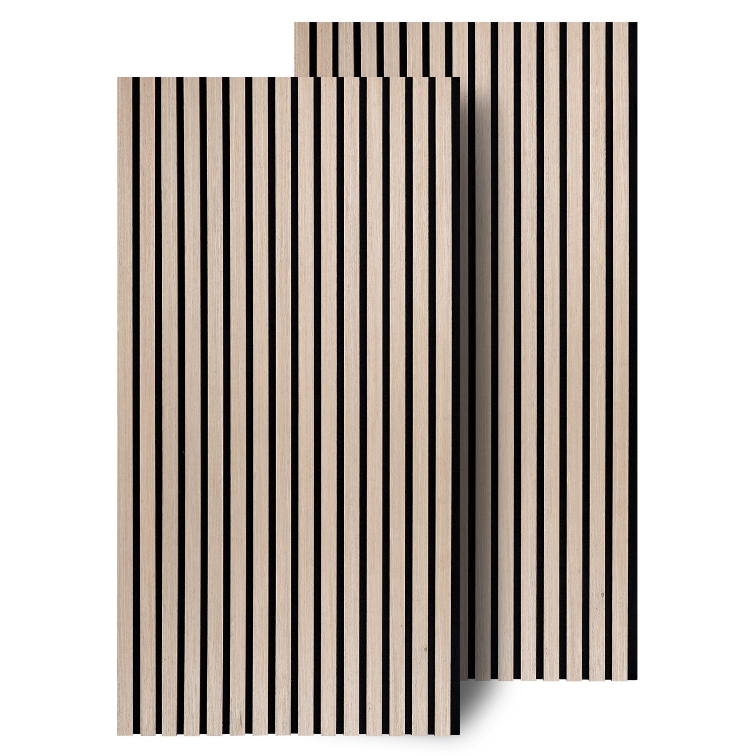 Lote de 2 paneles acústicos autoadhesivos para pared listones MDF ...