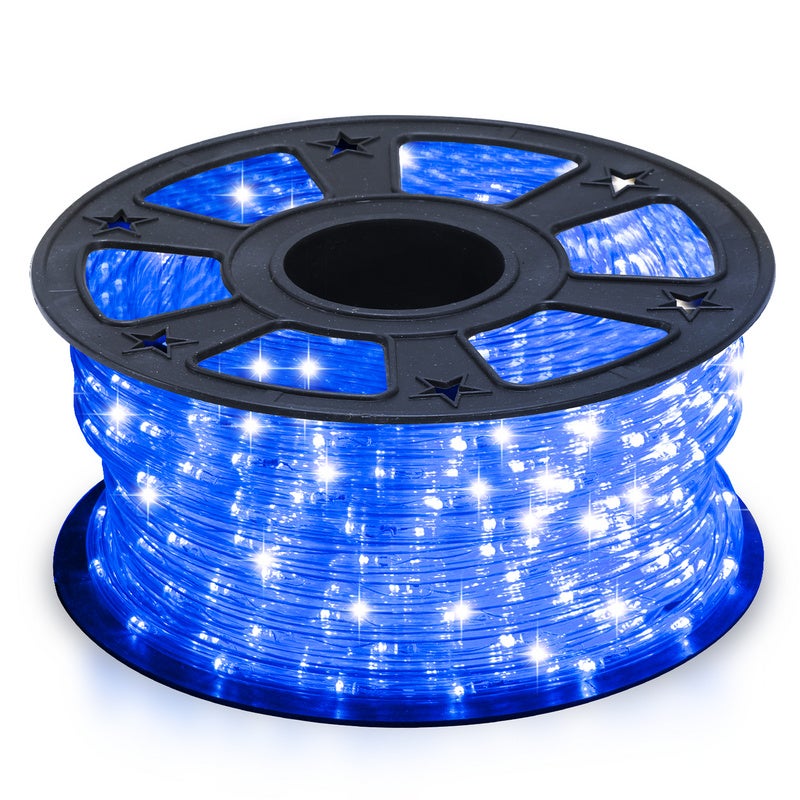 Guirlande LED 220V IP44 Recoupable - Bleu 20M | Leroy Merlin