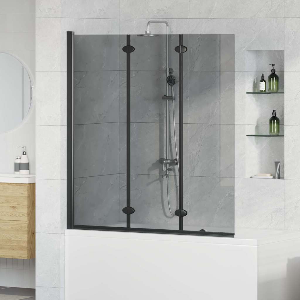 Enceinte de Douche Noir 130 x 138 cm Verre ESG et aluminium | Leroy Merlin