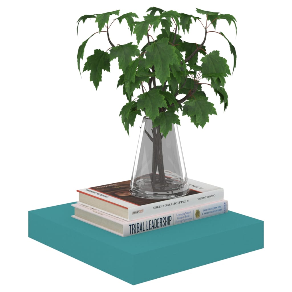 Étagère murale flottante Bleu 23x23,5x3,8 cm MDF | Leroy Merlin