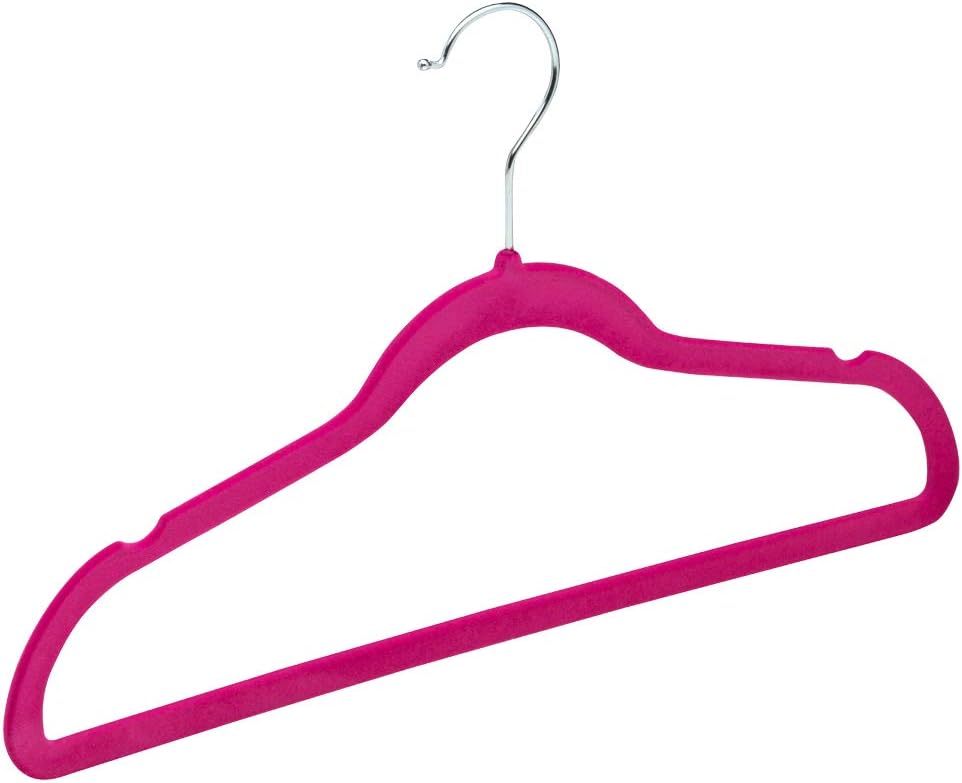 TODO HOGAR Percha Terciopelo Color Rosa, Perchas de Ropa Pack con ...