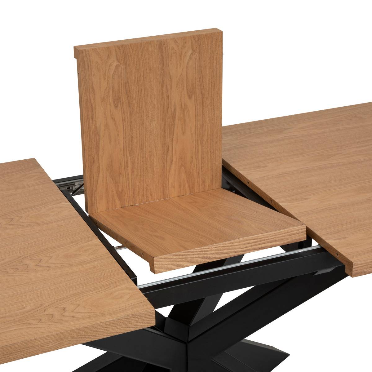 Table à manger extensible "Olaf" - métal et bois - Atmosphera créateur ...