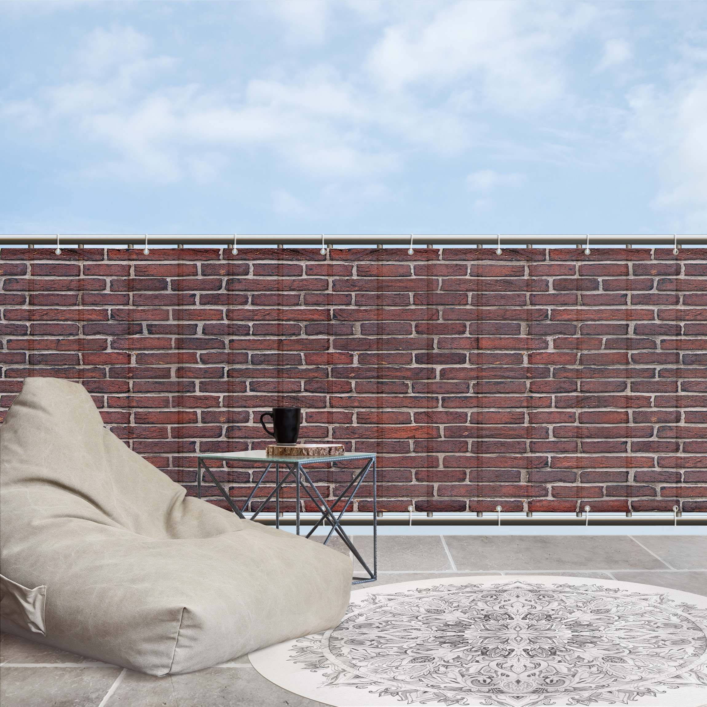 Brise vue brise vent balcon appartement jardin rouge H.0,9 x L.3,5 M ... Brise vue brise vent balcon appartement jardin rouge H.0,9 x L.3,5 M ...