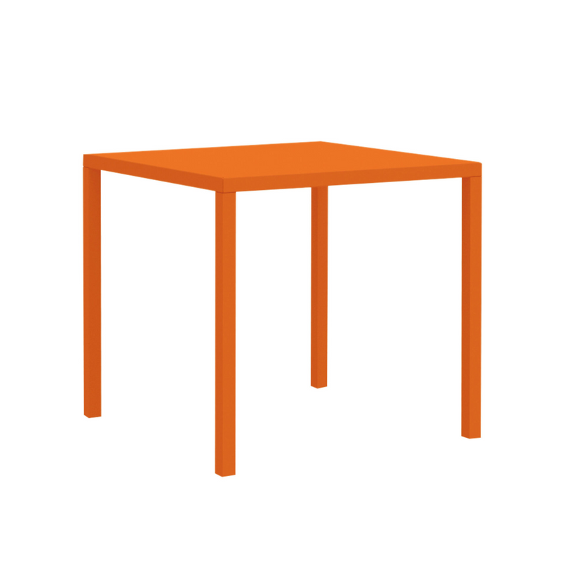 Table de jardin fixe en métal "Quatris" 80x60 cm 75h Orange | Leroy Merlin