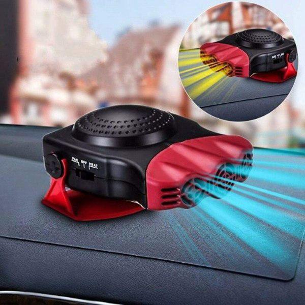 Calefactor portátil para coche de 12V (150W tres agujeros rojo y negro ...