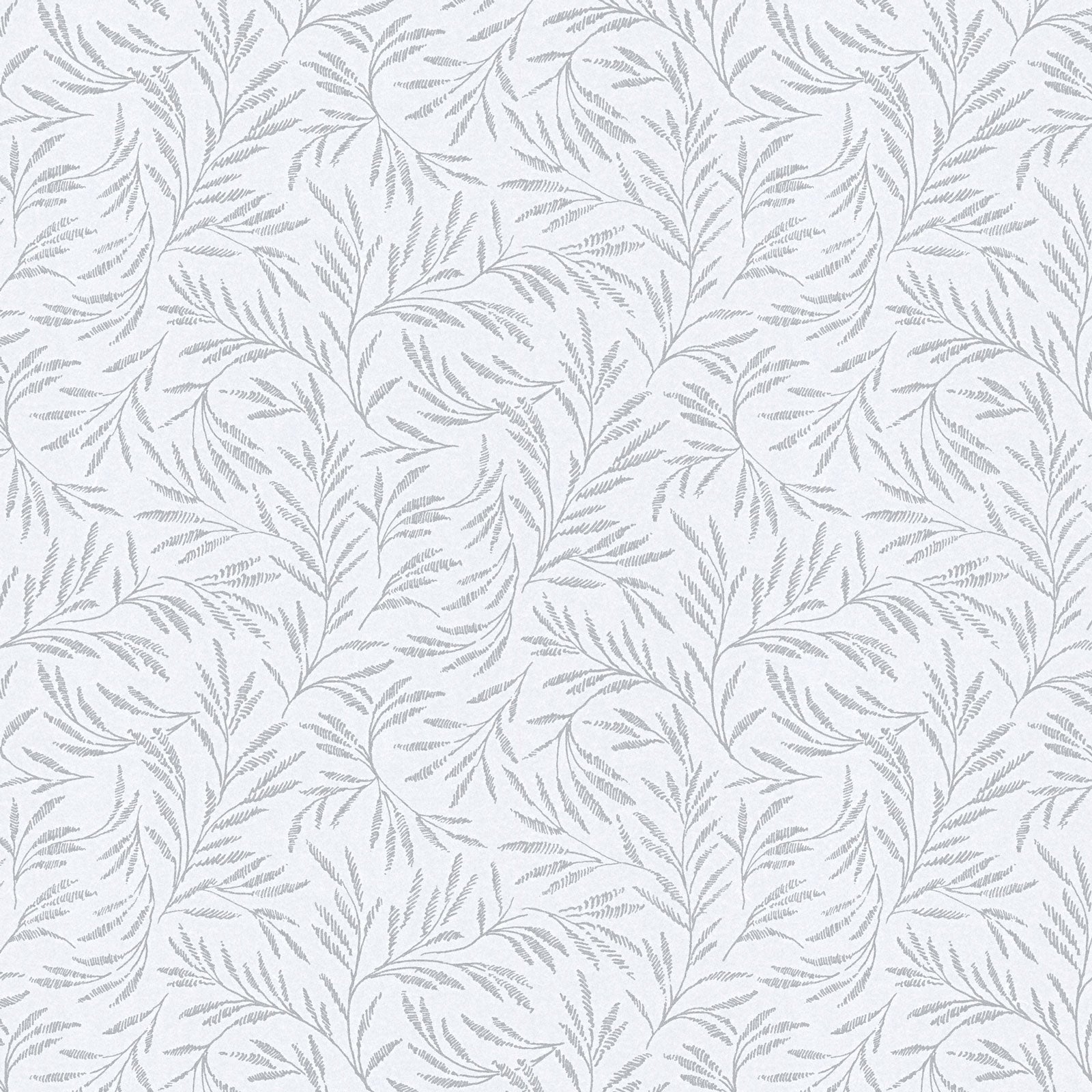 Papier peint fleuri gris & blanc Tapisserie couloir blanche & grise ...