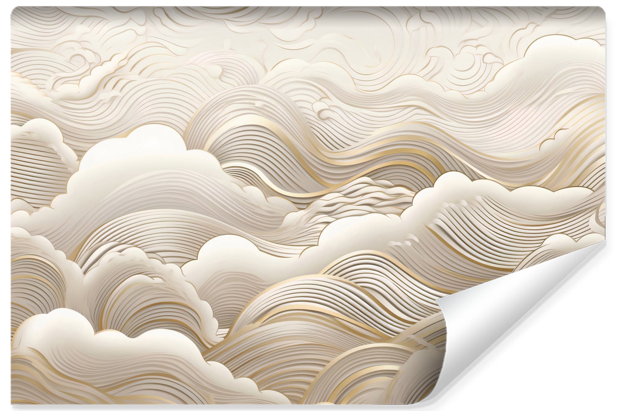 Papier Peint Intissé Photo VAGUES Abstraction Pour Chambre 135cm x 90cm ...
