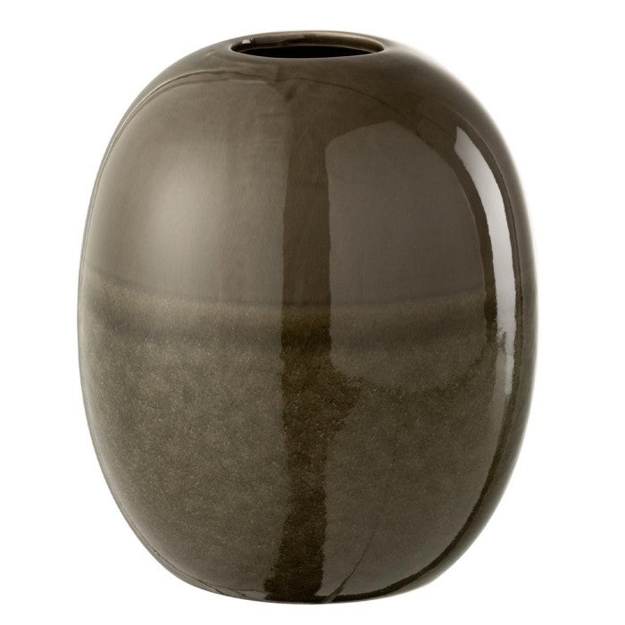 Vase Design en Céramique "Marie" 20cm Vert | Leroy Merlin
