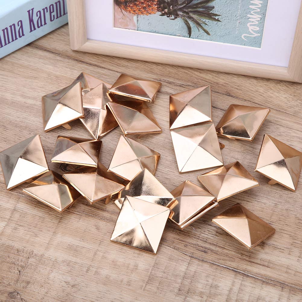 20 piezas de remaches cuadrados de latón para ropa, bolsos, accesorios ...