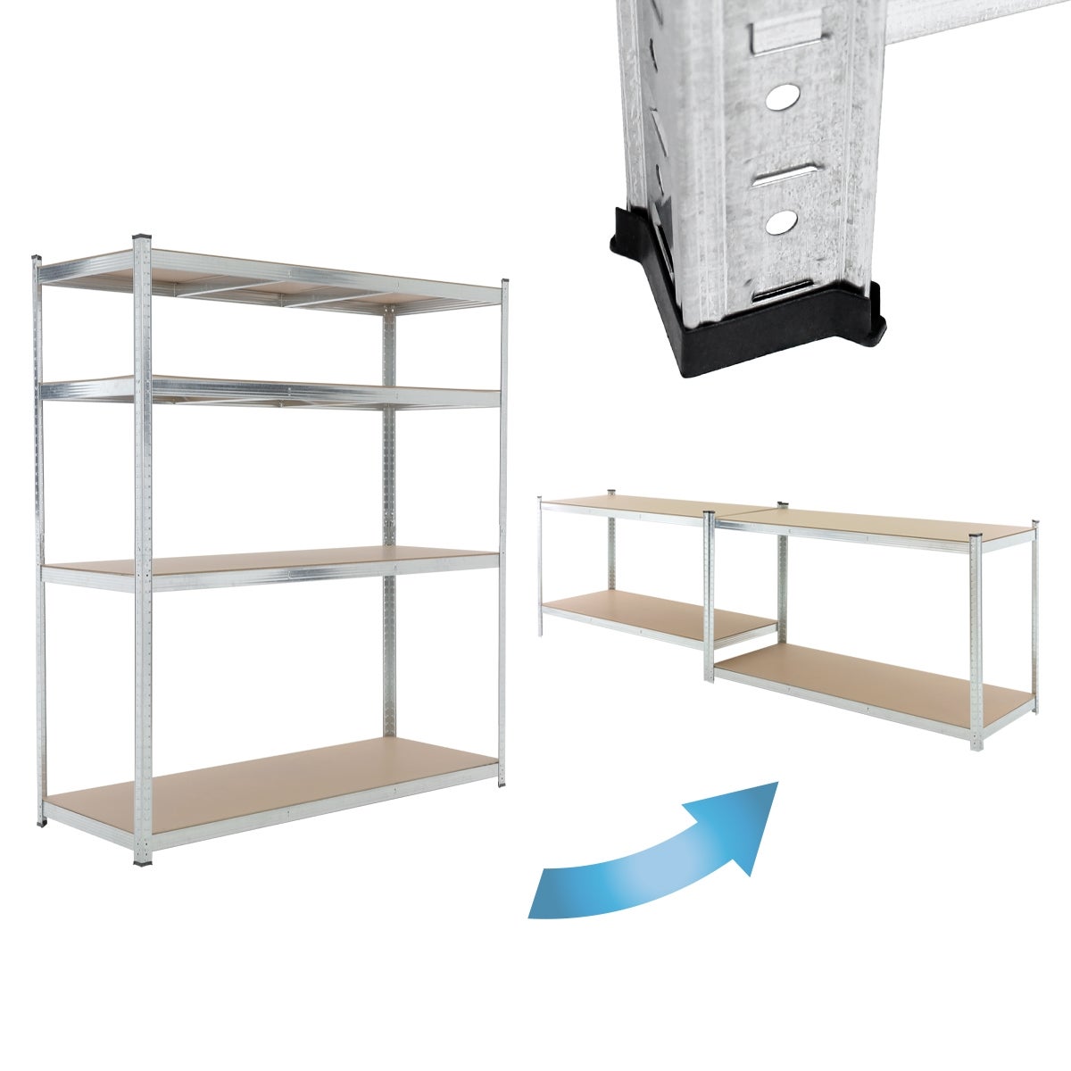 Rayonnage Étagère Stockage Charge Lourde Rangement Pour Garage Cave ...