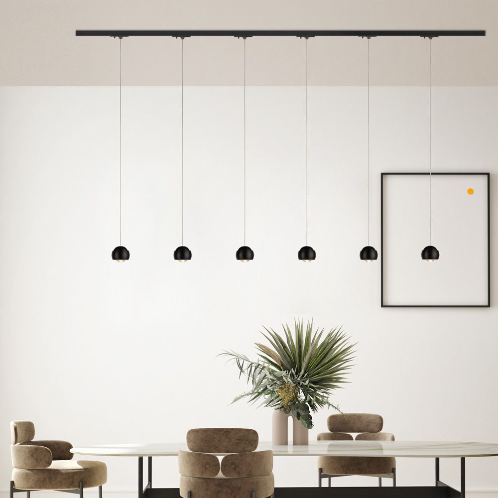 S.luce - Lámpara colgante LED Beam, sistema de riel monofásico, 4 luces ...