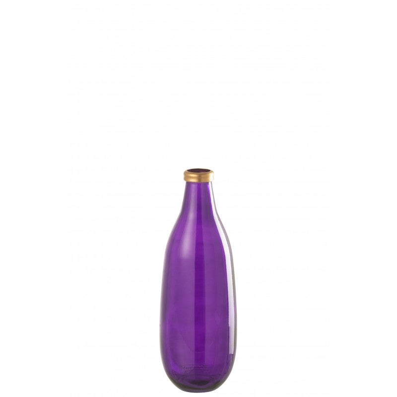Vase en verre mauve 15x15x40 cm | Leroy Merlin