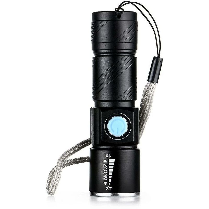 Mini lampe torche LED rechargeable par USB Super Light Q5 Zoomable 3 ...