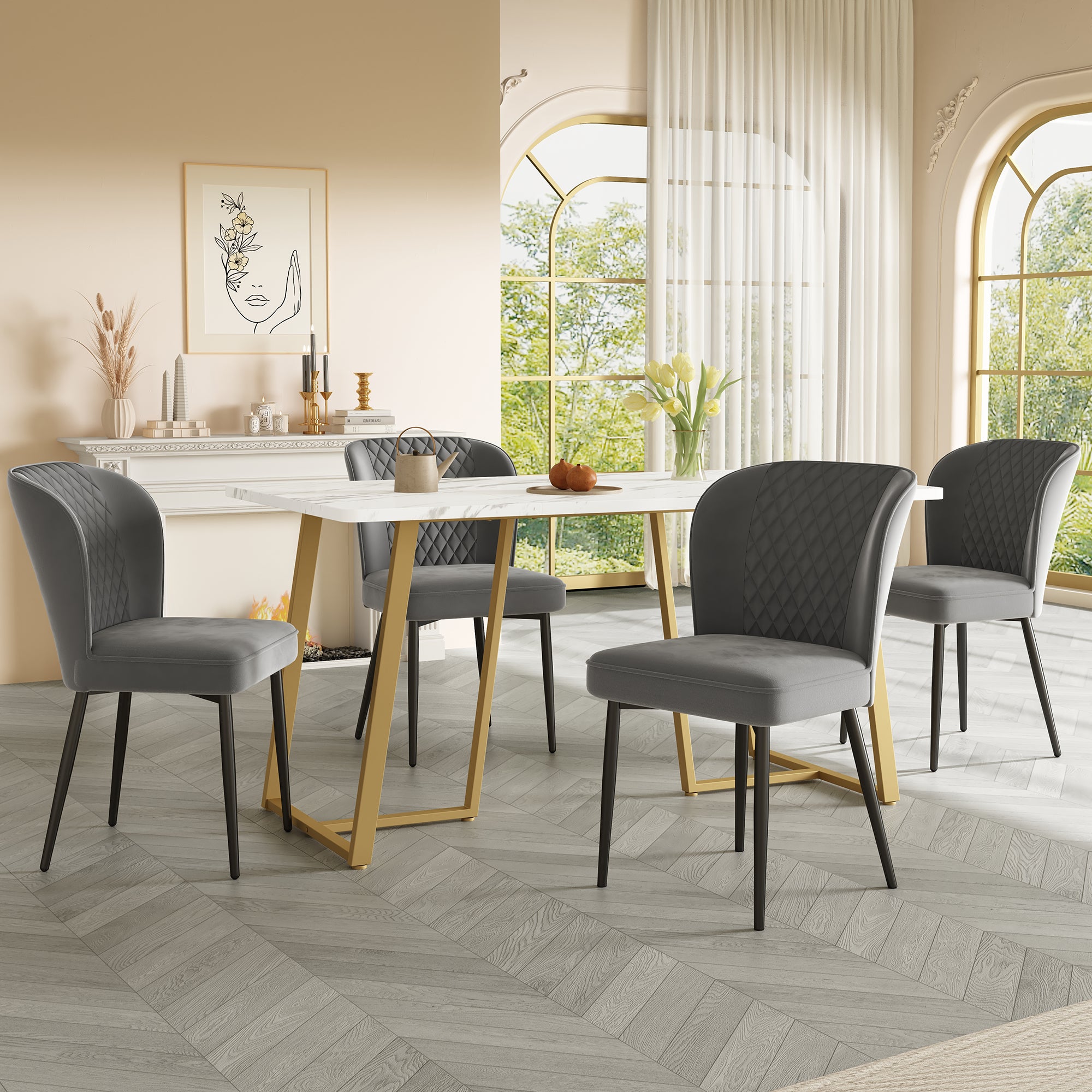 Table à Manger 140 x 80 cm, Table Rectangulaire Moderne en MDF avec ...