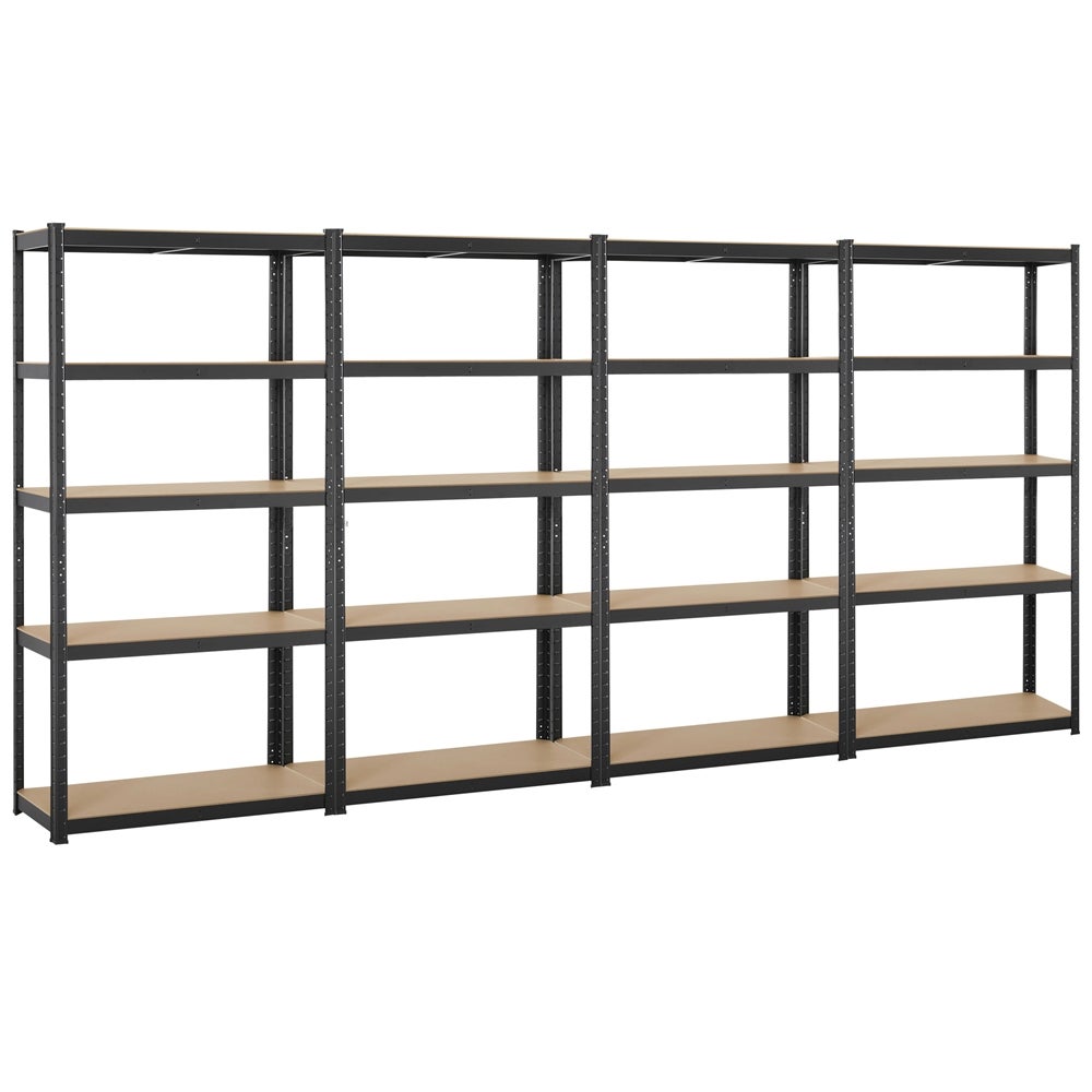 Lot de 4 Etagère de Rangement à 5 Niveaux sans Vis, Cadre en Métal ...