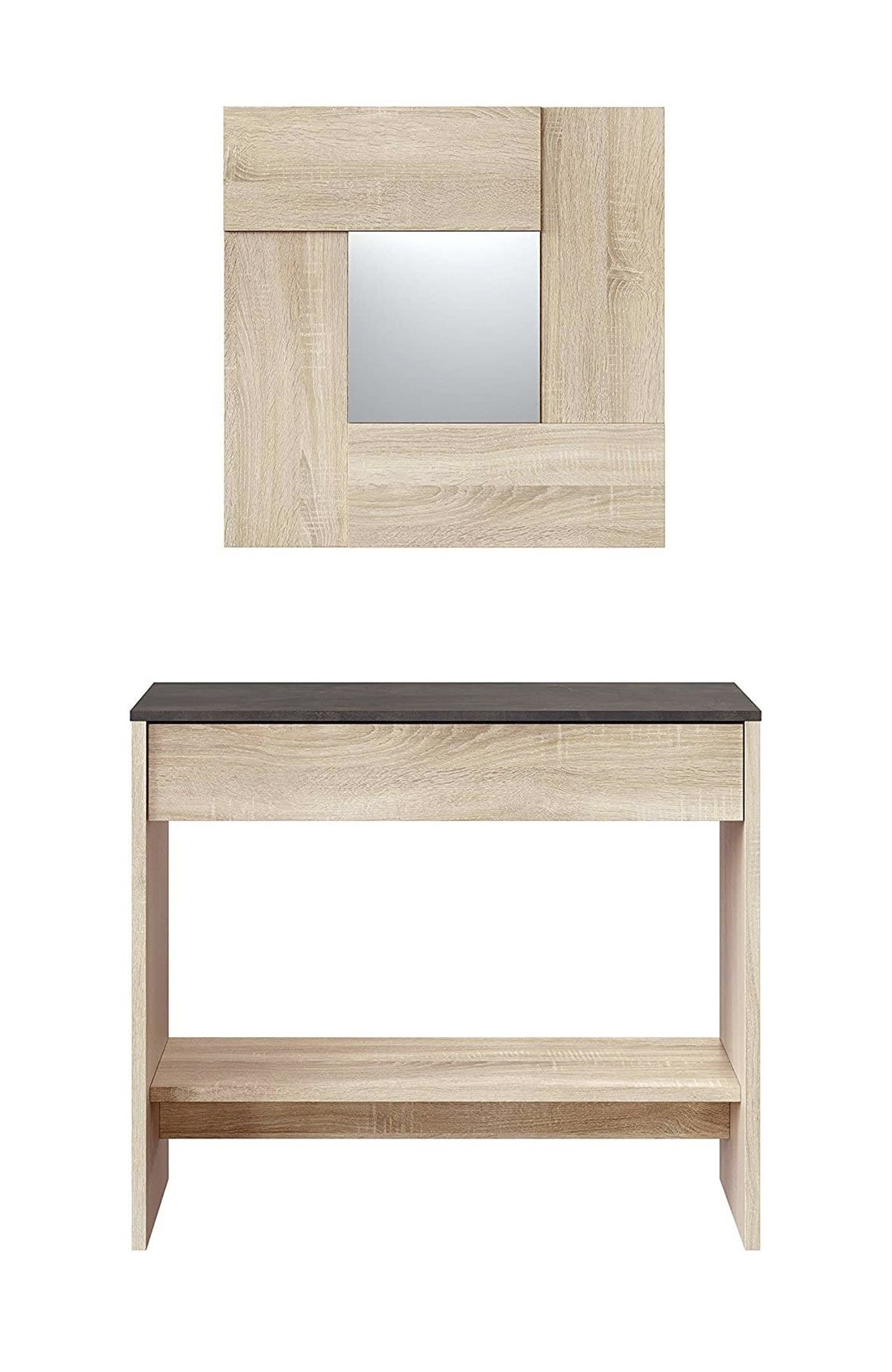 Meuble d'entrée Alwin, Entrée avec miroir, Meuble avec tiroir et ... Meuble d'entrée Alwin, Entrée avec miroir, Meuble avec tiroir et ...
