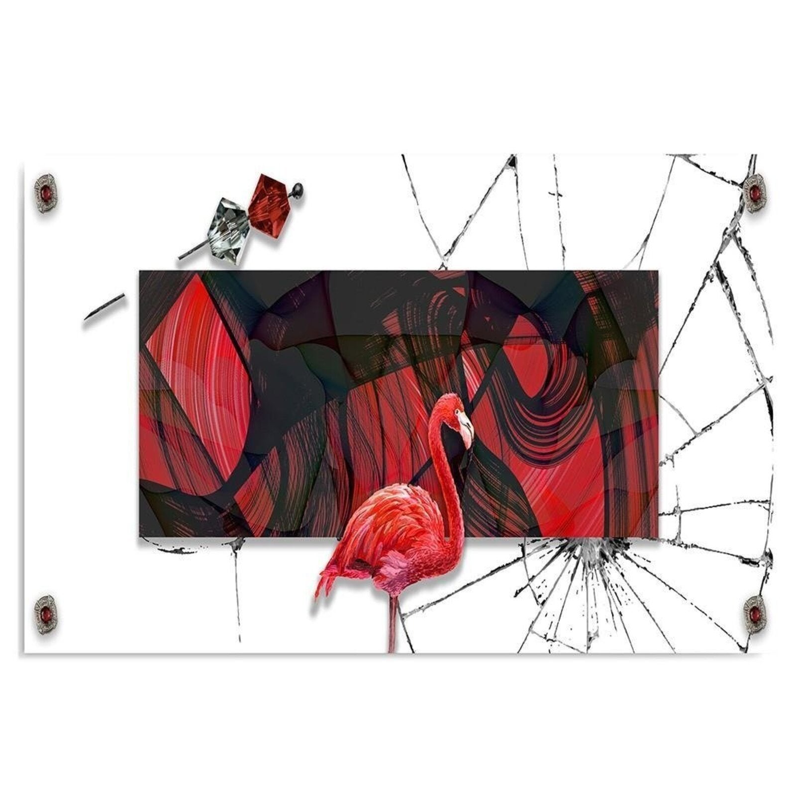 Tableau cramoisi flamboyant - 50 x 70 cm | Leroy Merlin