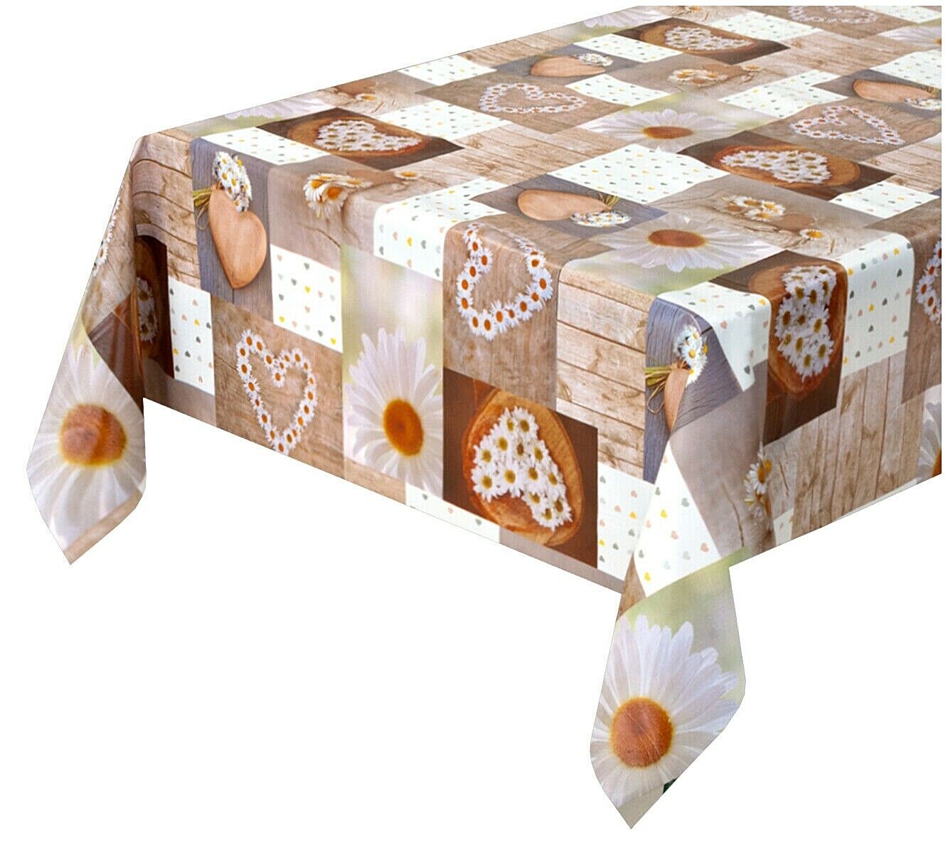 Nappe de Cuisine AntiTaches 140x280 cm Moderne Tissu Ciré Plastifié ...