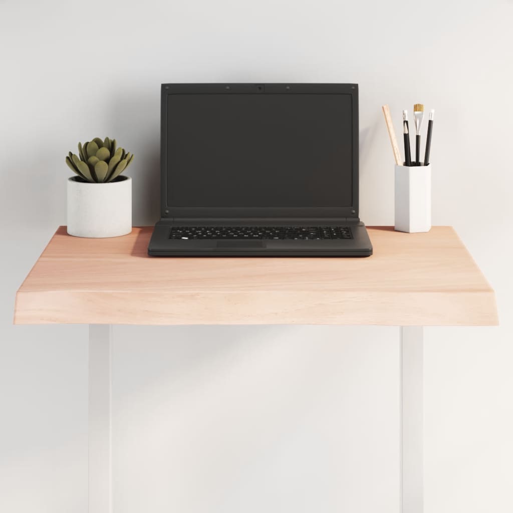 Tablero de madera maciza sin tratar con borde a juego | Leroy Merlin