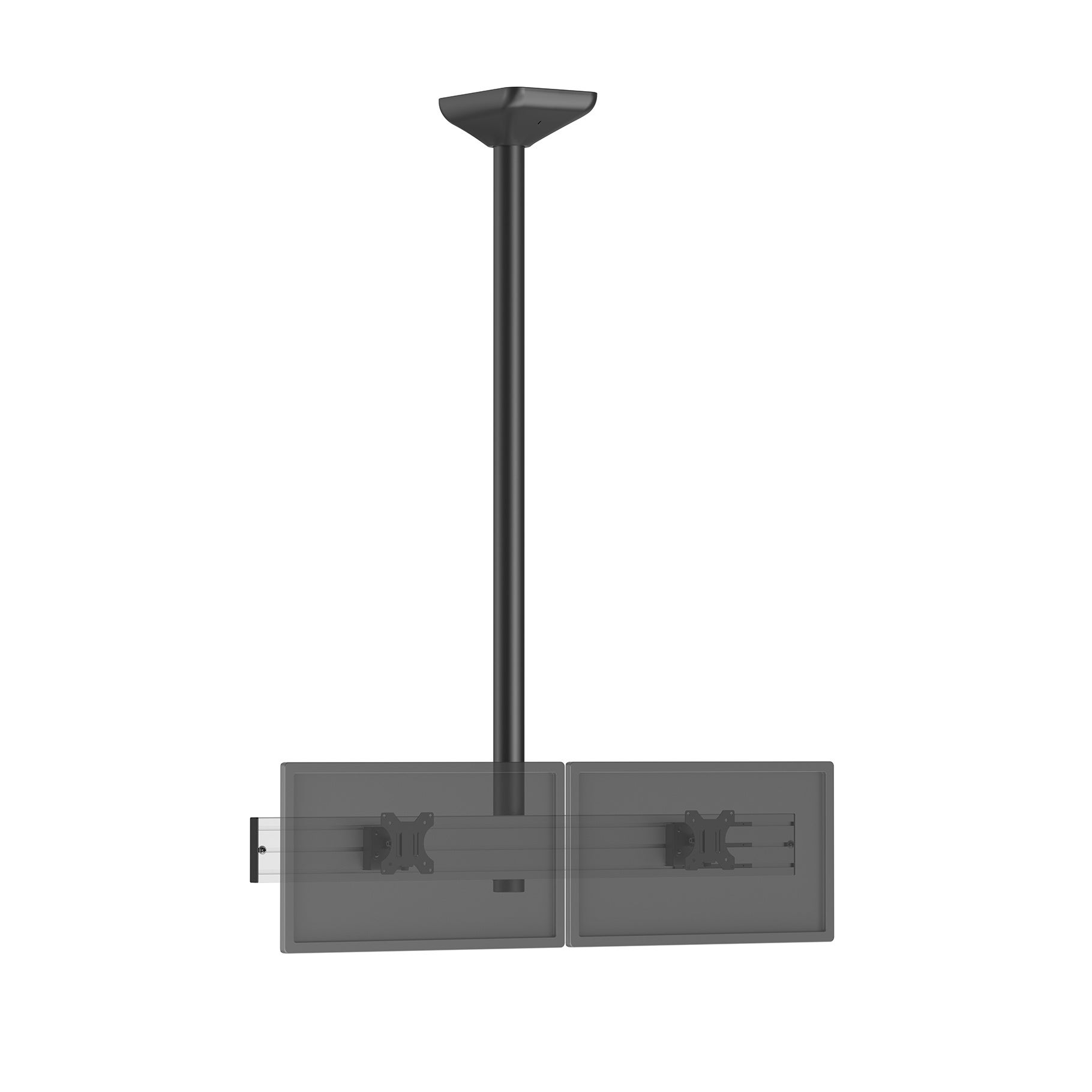 KIMEX - Support TV plafond menu board 2 écrans 32'' - Hauteur 150 cm ...