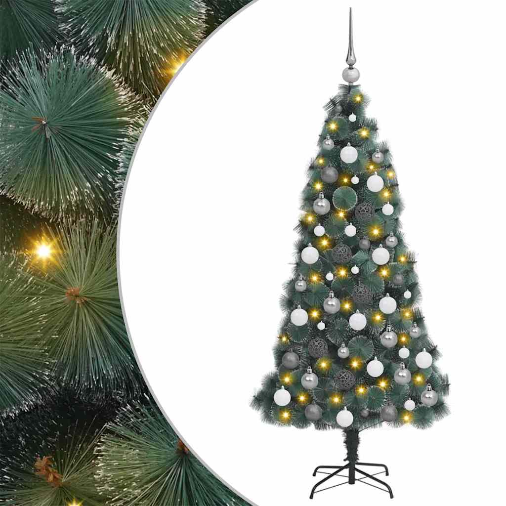 Árbol de Navidad artificial preiluminado con juego de bolas | Leroy Merlin