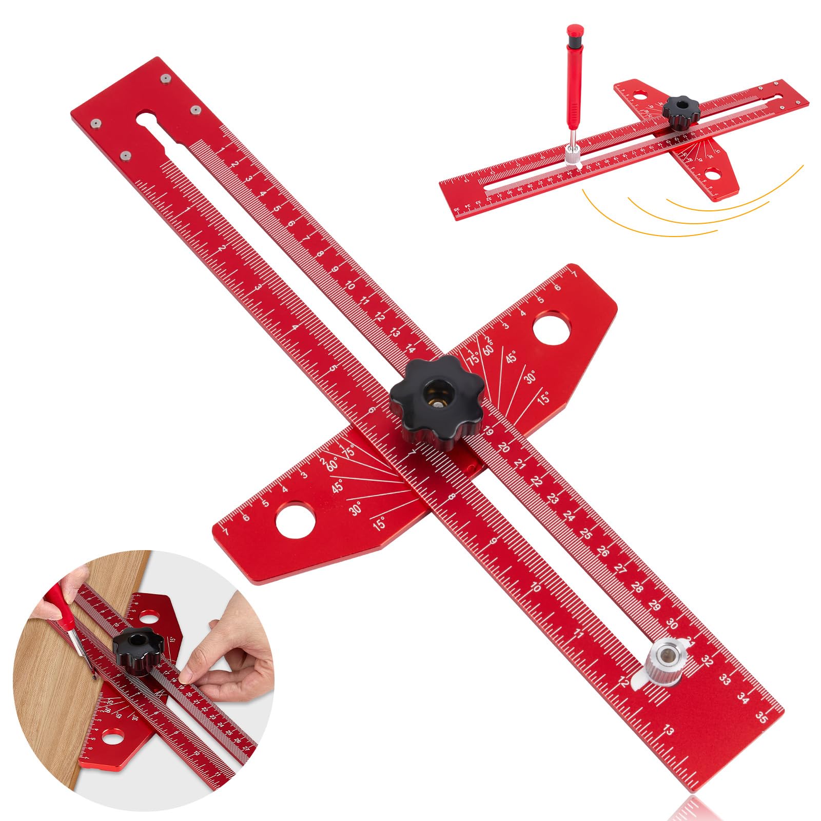 Regla de marcado para trabajar la madera, regla auxiliar para dibujar ...